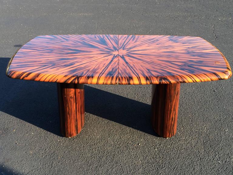 Exotic Zebrawood Dining or Conference Table by Leon Rosen for Pace at ...