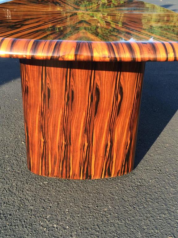 Exotic Zebrawood Dining or Conference Table by Leon Rosen for Pace at ...