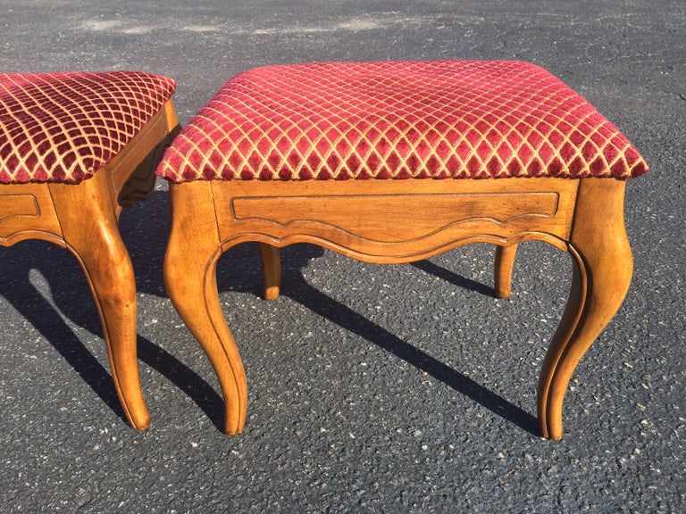 Pair of Ethan Allen Stools at 1stDibs