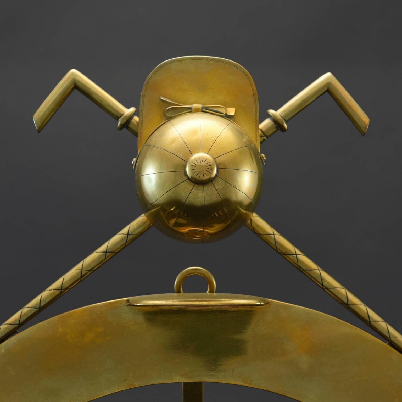 Large Brass Horseshoe Whip Rack For Sale at 1stDibs