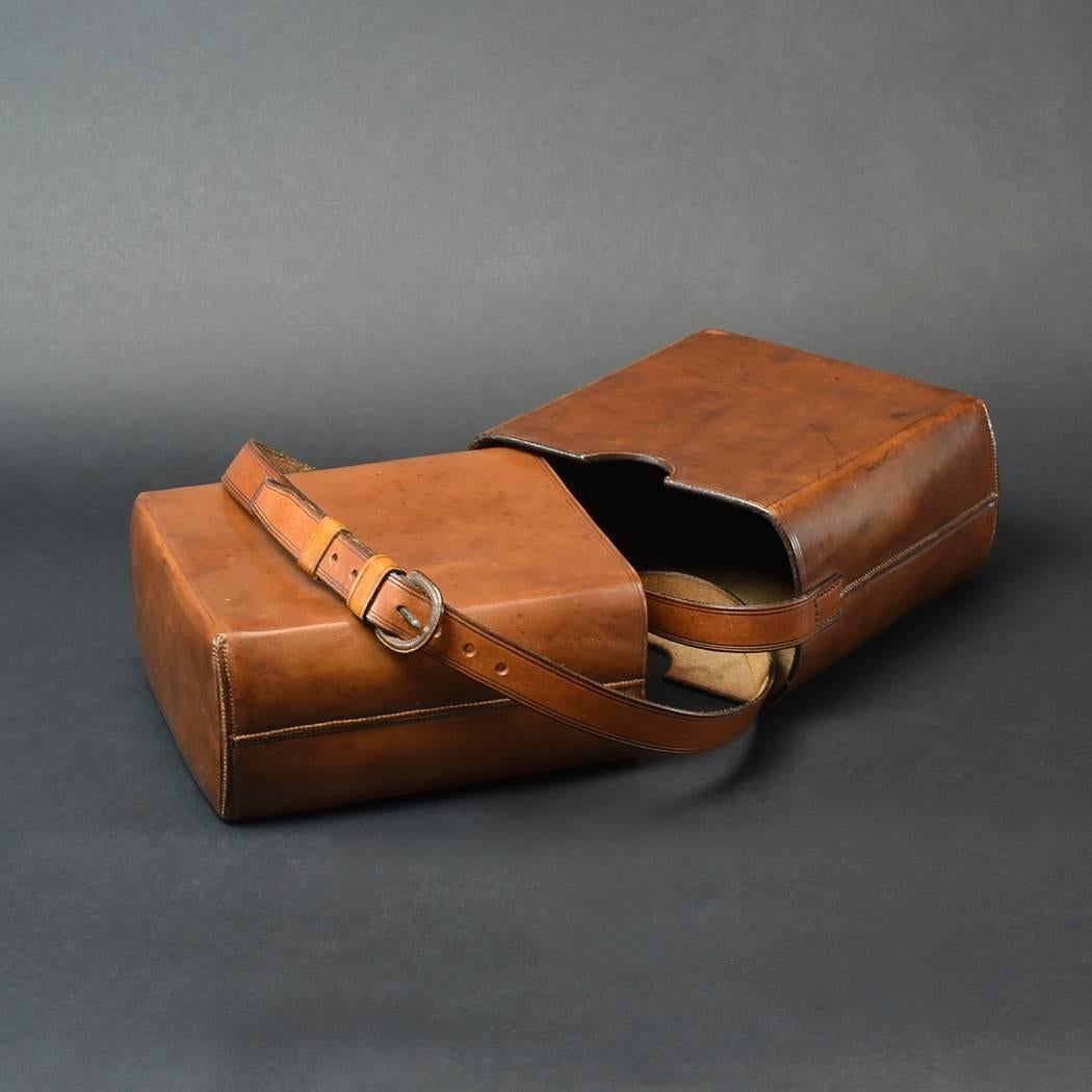Large Leather Cigar Case with Shoulder Strap For Sale at 1stDibs ...