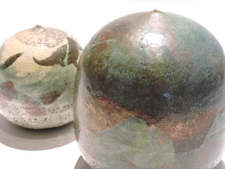 Nancy Jurs Raku Pottery Vessels, circa 1973 at 1stDibs
