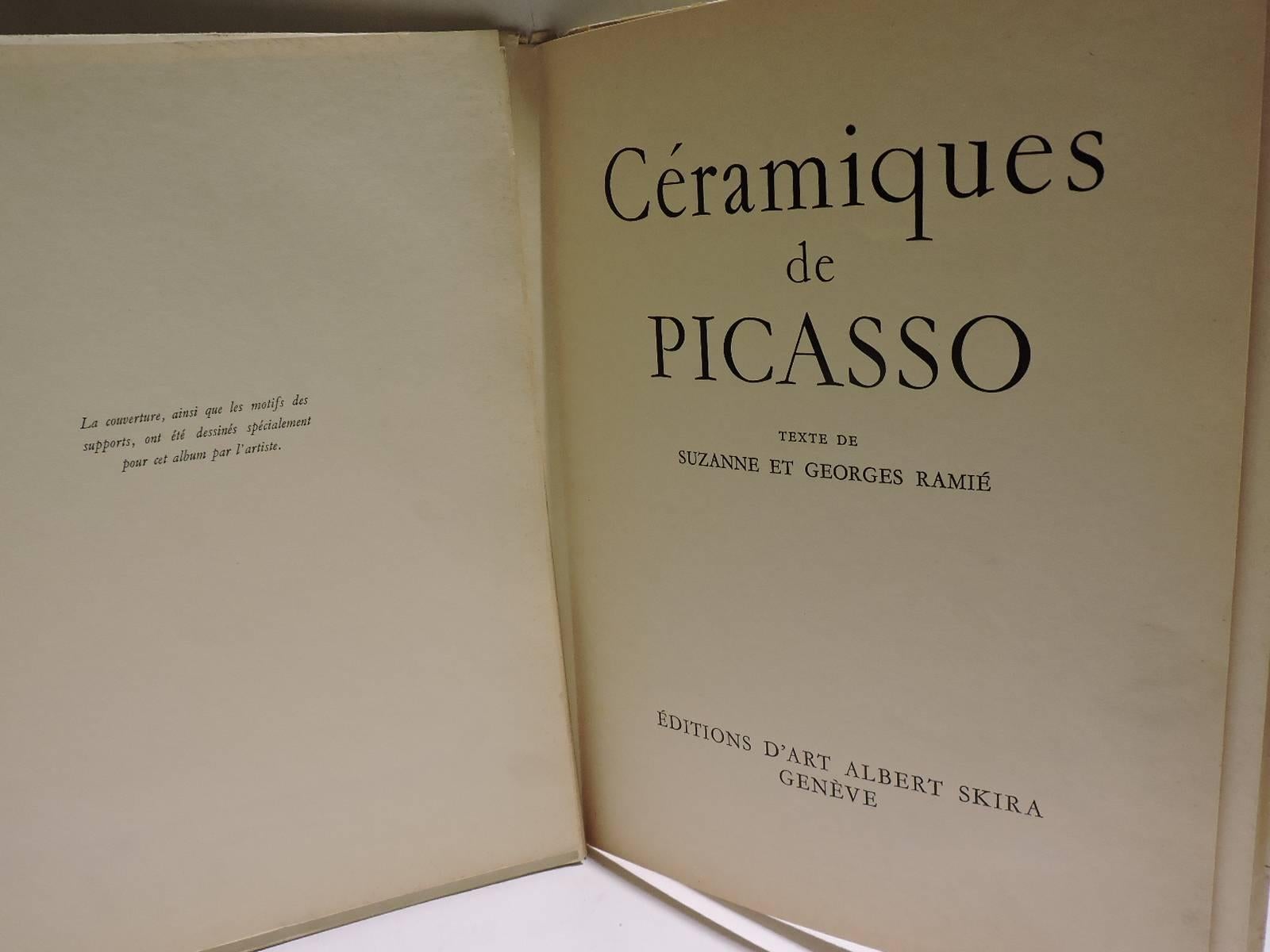Ceramiques de Picasso, Albert Skira, Geneve, 1948, First Edition at 1stDibs