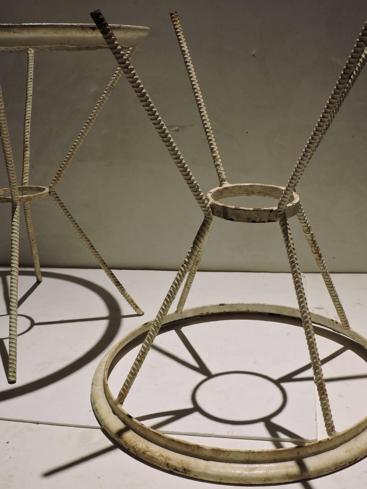 Mid-20th Century X Base Iron Rebar Tables at 1stDibs | rebar table base