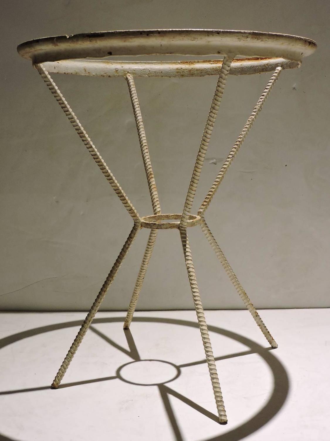Mid-20th Century X Base Iron Rebar Tables at 1stdibs