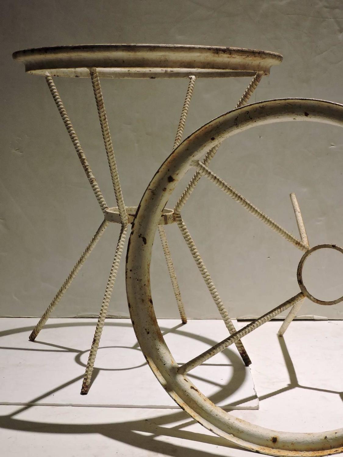 Mid-20th Century X Base Iron Rebar Tables at 1stdibs