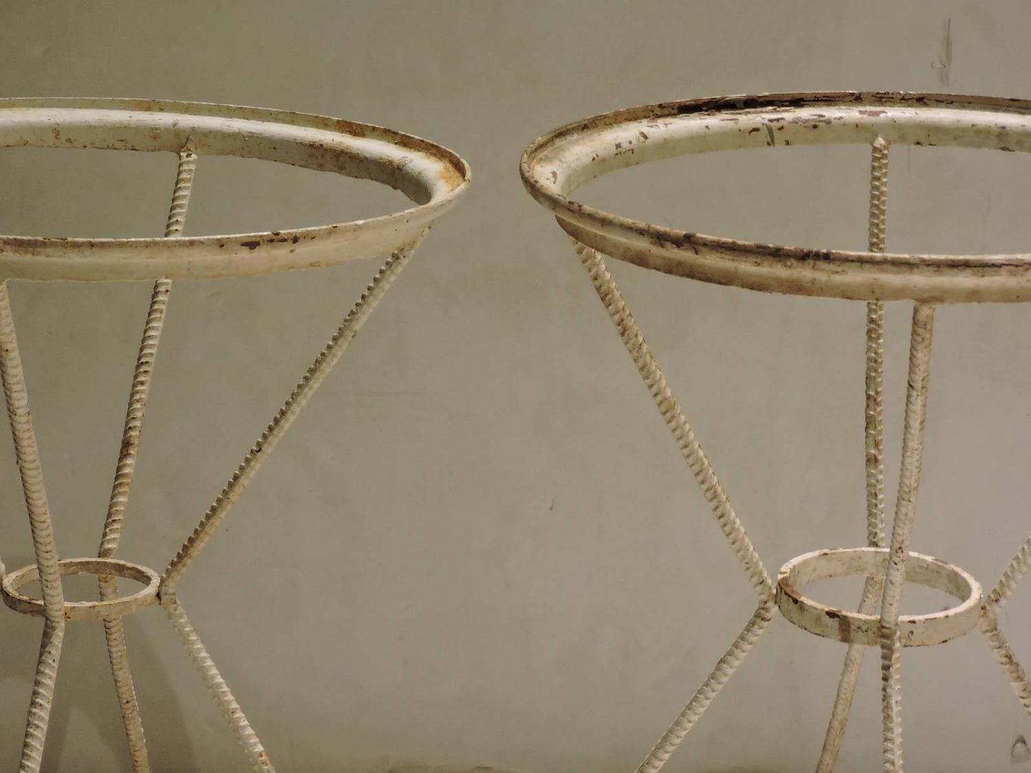 Mid-20th Century X Base Iron Rebar Tables at 1stdibs