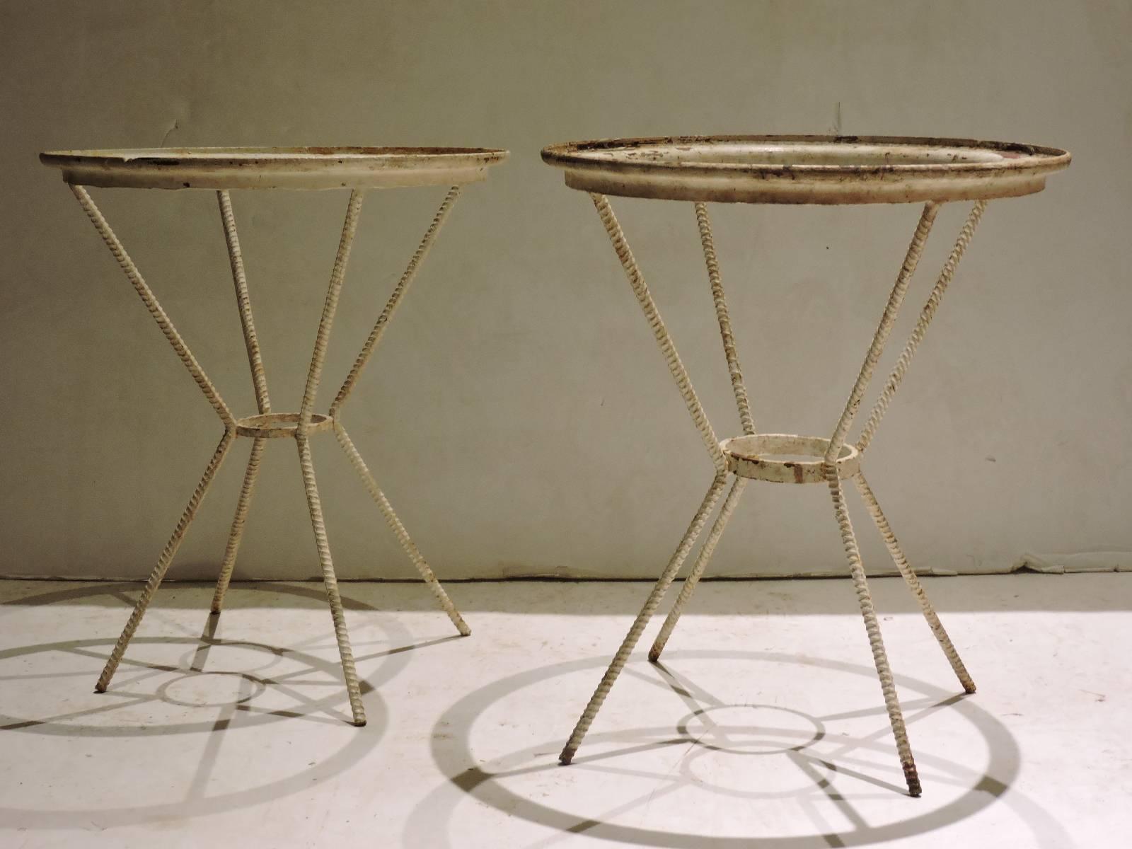 Mid-20th Century X Base Iron Rebar Tables at 1stDibs | rebar table base