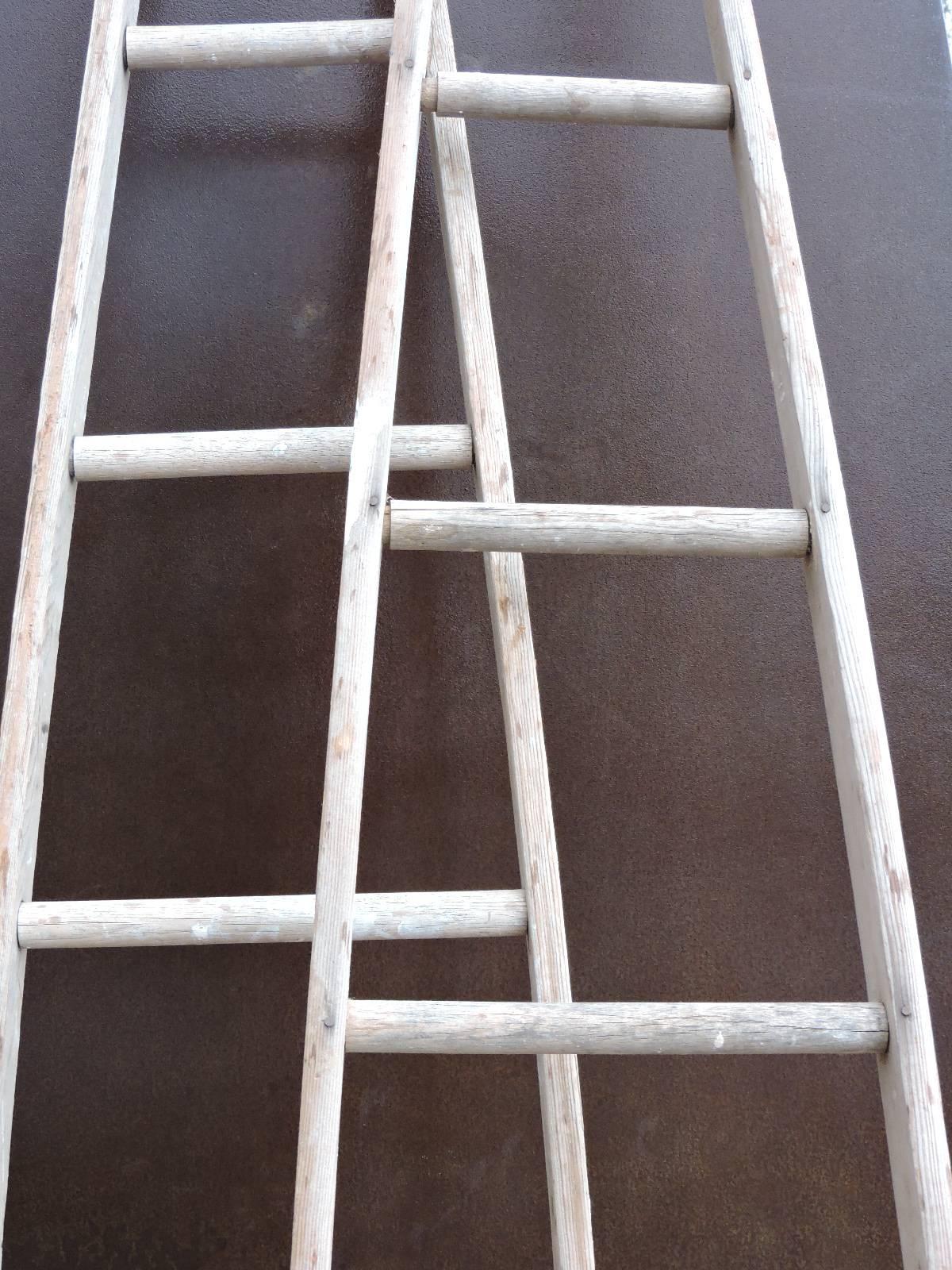 Antique American Peak Top Wood Harvest Ladders at 1stDibs