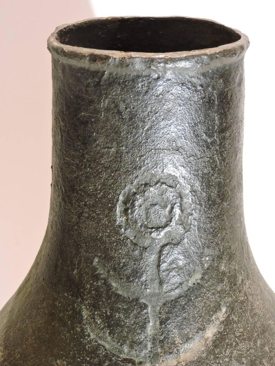 Japanese Modernist Cast Iron Vessel at 1stdibs