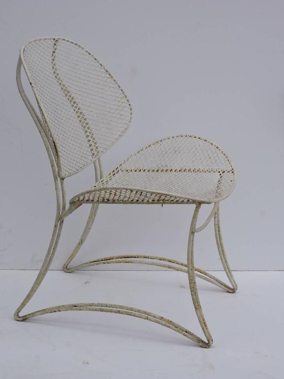 Modernist Wrought Iron Clam Shell Chairs at 1stDibs
