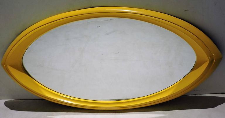 1970s Op Art Yellow Resin Oval Eyeball Mirrors at 1stDibs