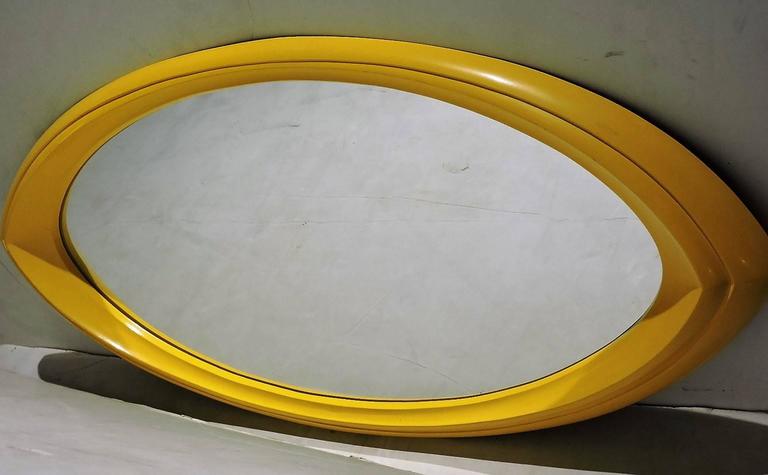 1970s Op Art Yellow Resin Oval Eyeball Mirrors at 1stDibs