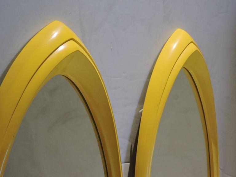 1970s Op Art Yellow Resin Oval Eyeball Mirrors at 1stDibs