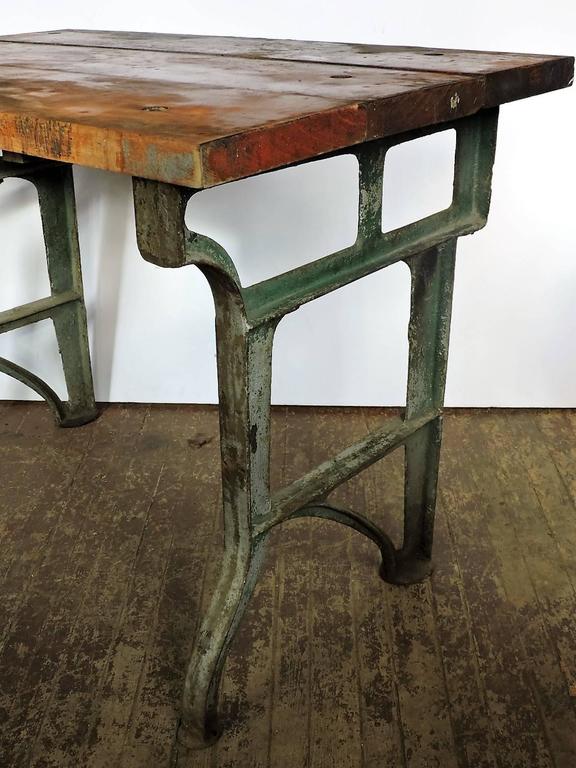 Antique Industrial Work Table at 1stDibs