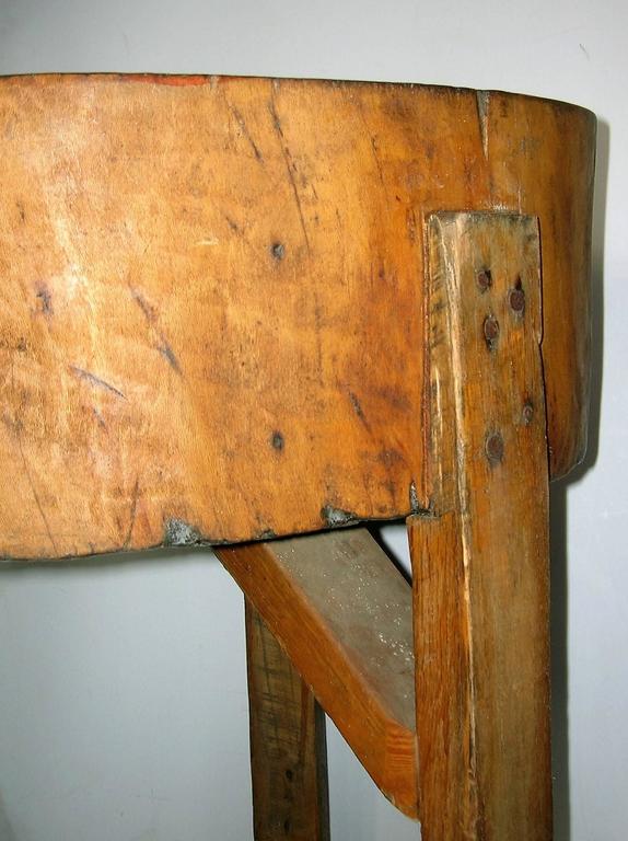 American Rustic Butcher Block Table at 1stDibs