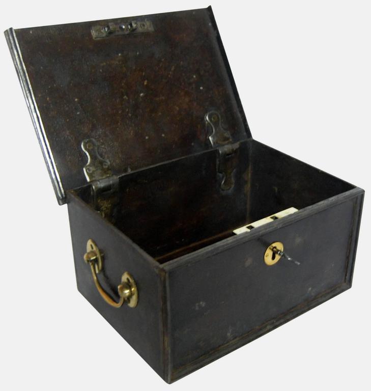 19th Century Cast Iron Strong Box at 1stDibs