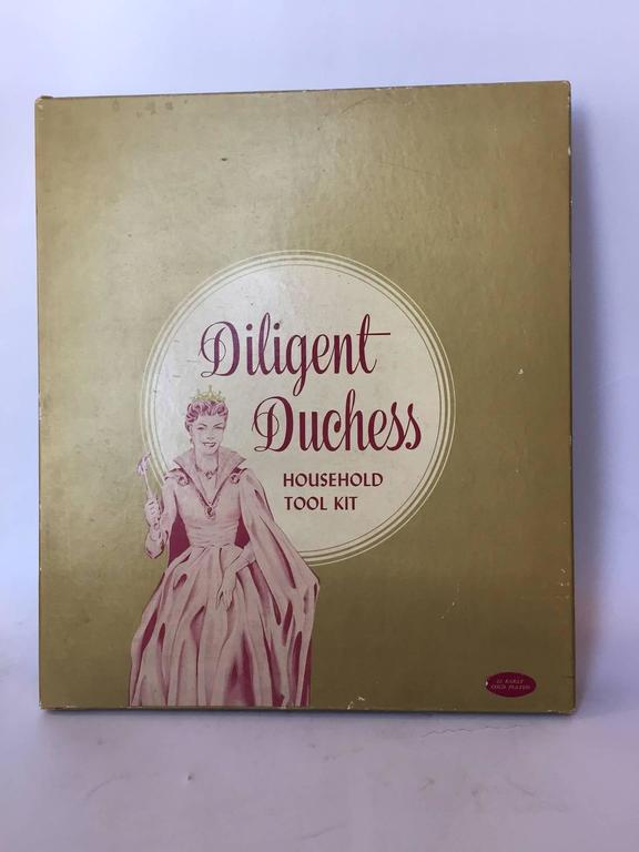 Gold-Plated Tool Kit "Girl has Everything," Midcentury at 1stDibs