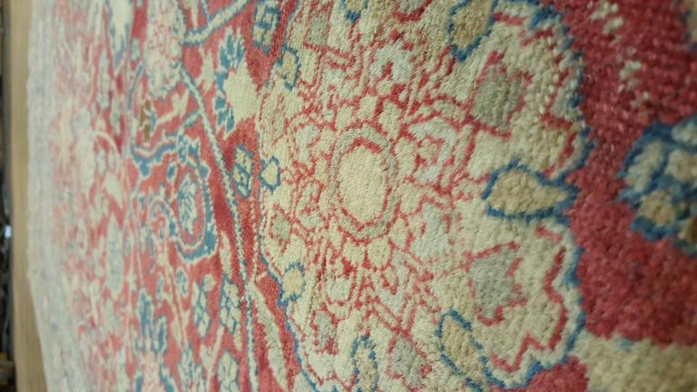 Antique Tabriz Carpet, Fine Oriental Rug, Hand Made, Red, Royal Blue ...
