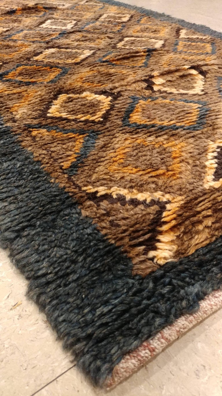 Vintage Rya Carpet, Swedish, Soft Colors, Mid-Century Modern For Sale ...