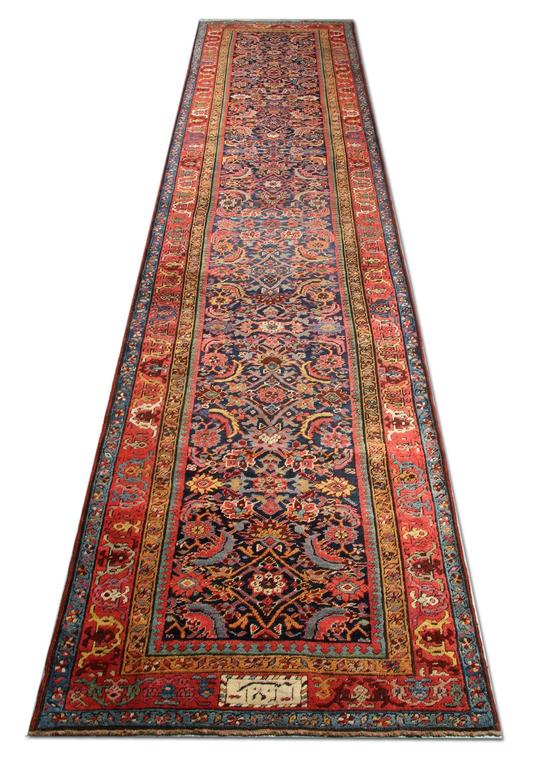 Antique Rug Caucasian Runner, Hand Made Carpet, Living Room Rugs Stair ...