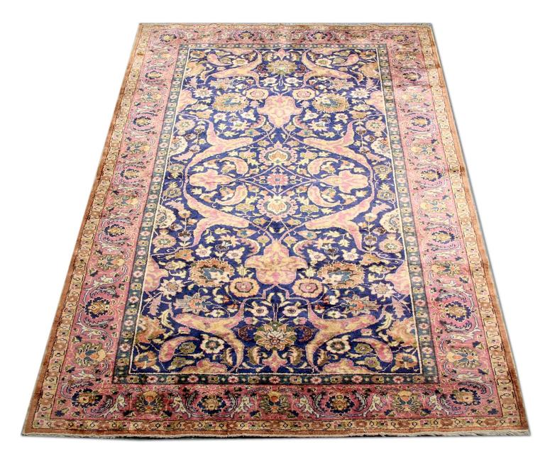 Antique Rugs Pure Silk Rugs, Turkish Rugs Oriental Handmade Carpet from ...