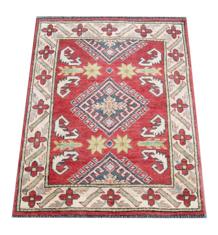 Oriental Rugs Red Afghan Geometric Rugs, Hand Made Carpet for Sale 69 x ...