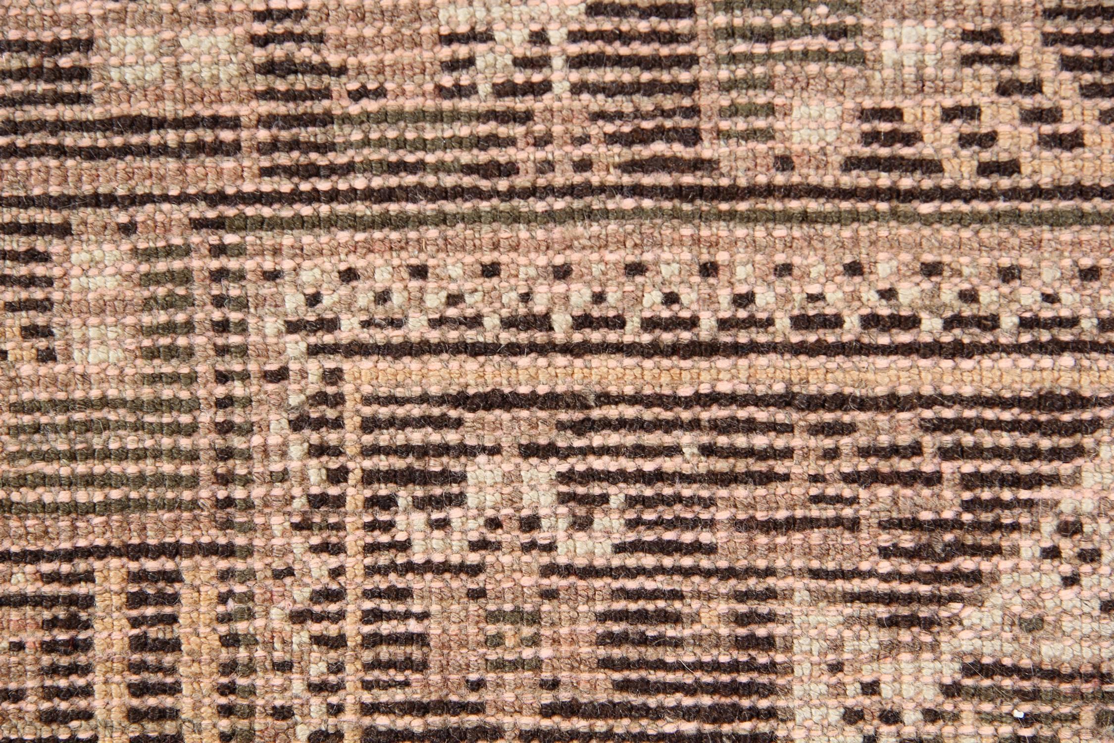 Rust Handmade Carpet Oriental Rug, Traditional Vintage Wool Area Rug ...