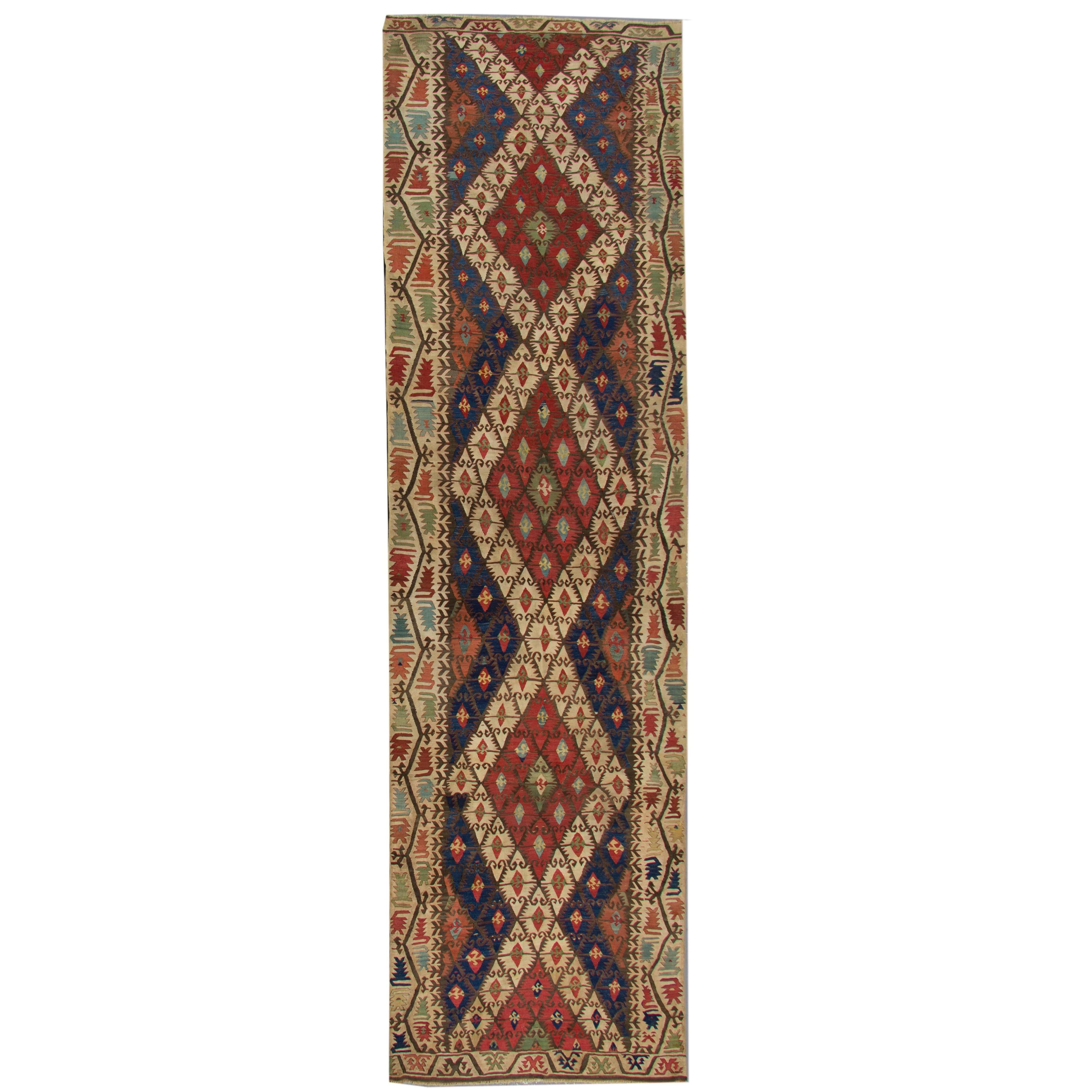 Antique Turkish Rug Runner from Milas, Traditional Gold Runner Rugs for ...