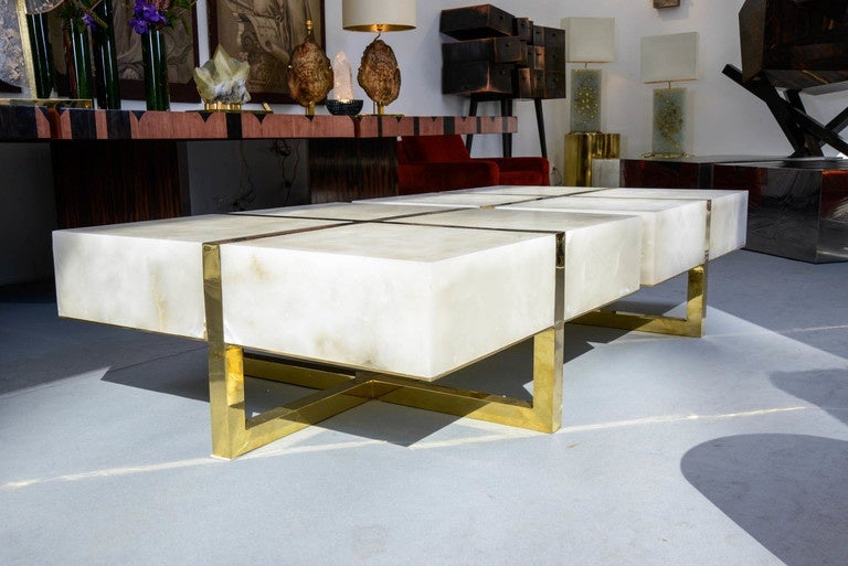 Pair of Alabaster Tables For Sale at 1stDibs