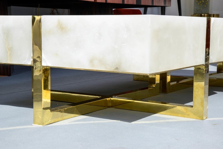 Pair of Alabaster Tables For Sale at 1stDibs