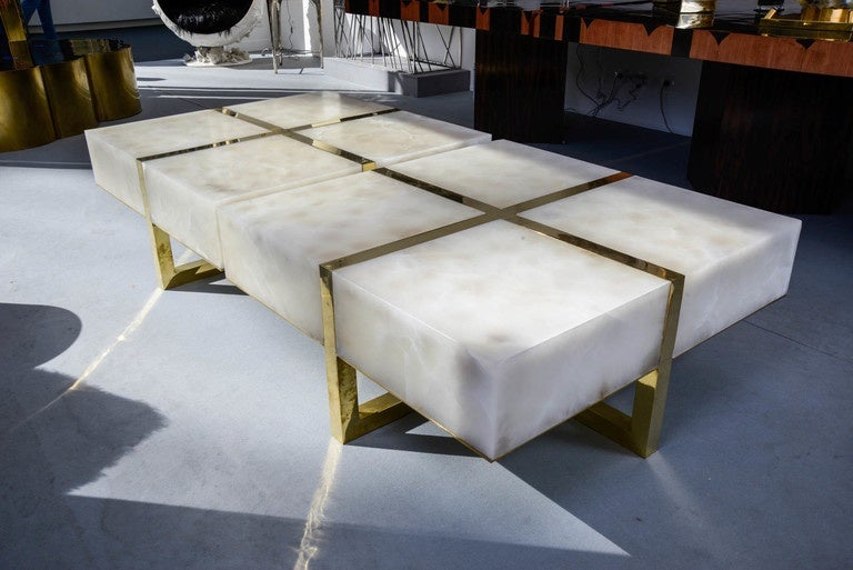 Pair of Alabaster Tables For Sale at 1stDibs