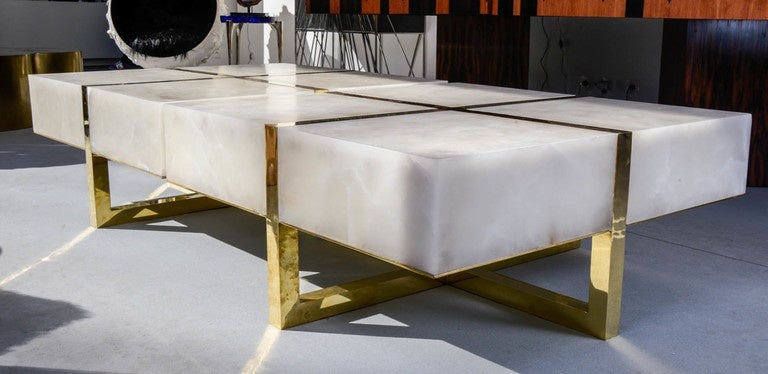 Pair of Alabaster Tables For Sale at 1stDibs