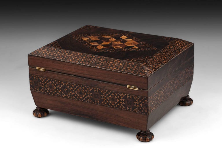 Antique Tunbridge Ware Sewing Box, 19th Century at 1stDibs