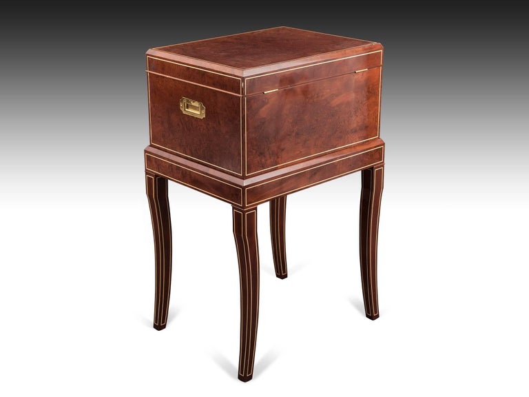 Very Rare 20th Century Figured Red Walnut Cigar Humidor by Dunhill at ...