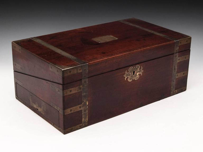 Georgian Military Mahogany Campaign Writing Box at 1stDibs