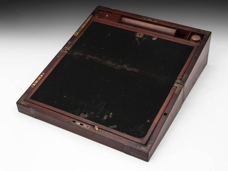 Georgian Military Mahogany Campaign Writing Box at 1stDibs