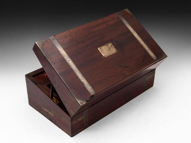 Georgian Military Mahogany Campaign Writing Box at 1stDibs