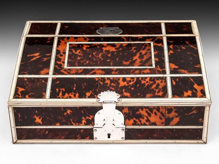 Anglo-Indian Tortoiseshell Writing Box at 1stDibs