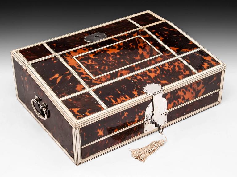 Anglo-Indian Tortoiseshell Writing Box at 1stDibs