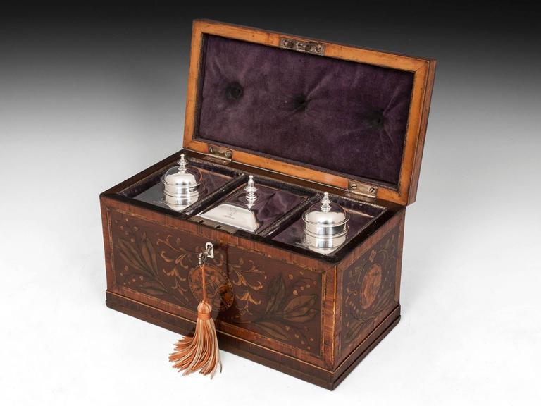 Antique Georgian Harewood Silver Tea Chest Tea Caddy at 1stDibs ...