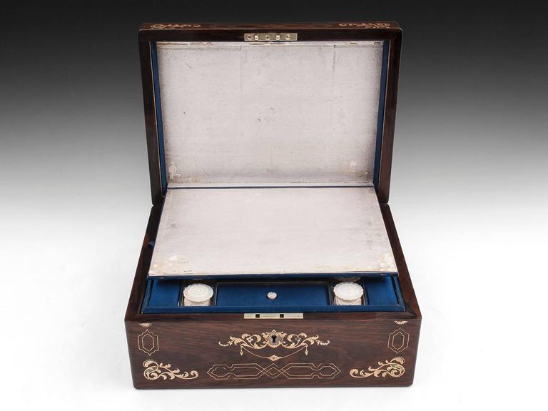 Antique Rosewood Sewing Box at 1stDibs