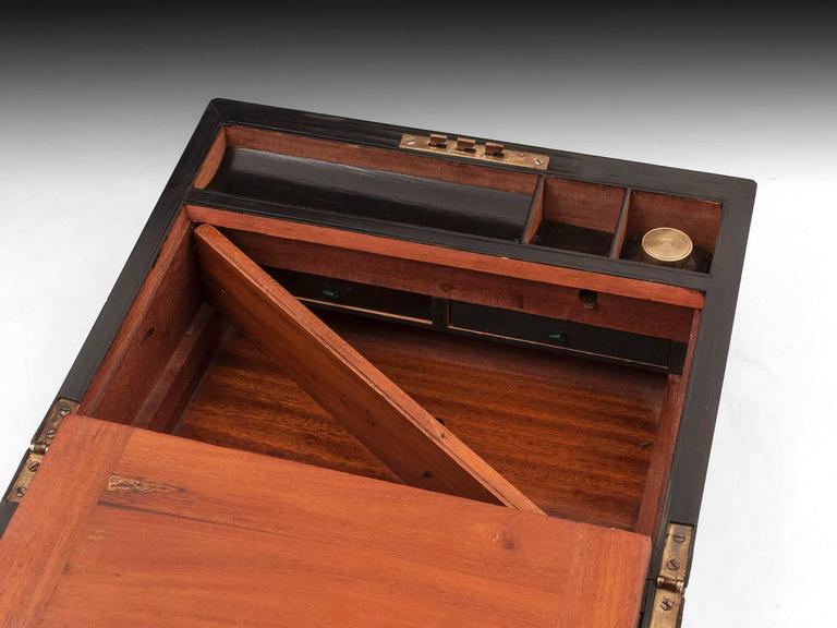 Brass Bound Walnut Writing Box at 1stDibs