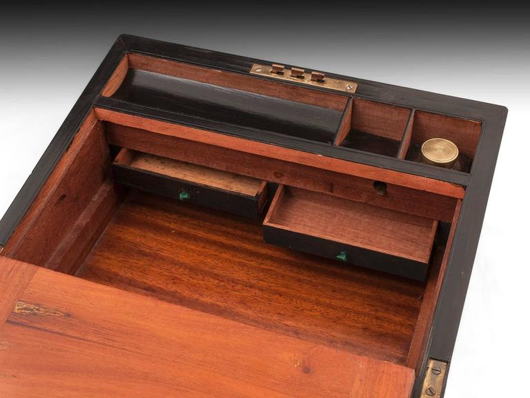 Brass Bound Walnut Writing Box at 1stDibs
