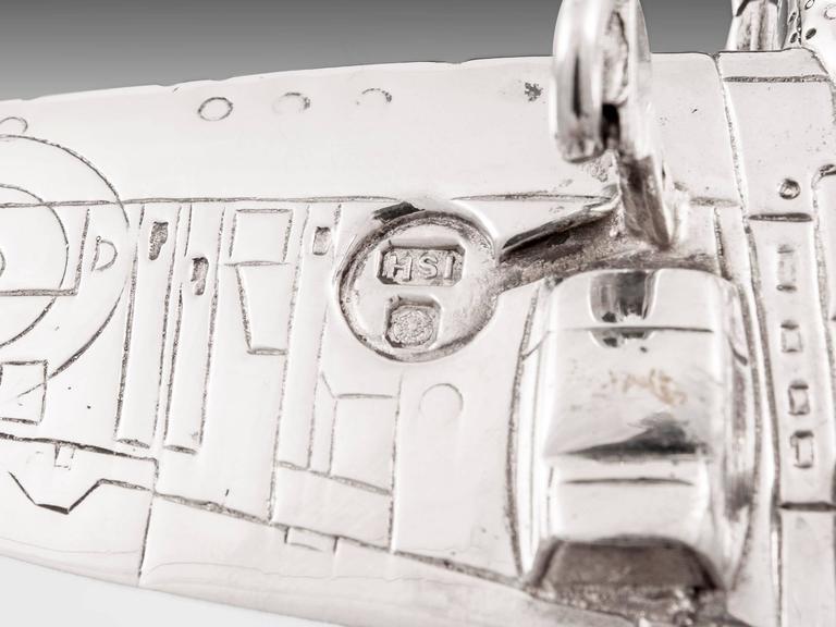 Silver Scale Model Supermarine Spitfire Desk Piece Aeroplane at 1stDibs ...