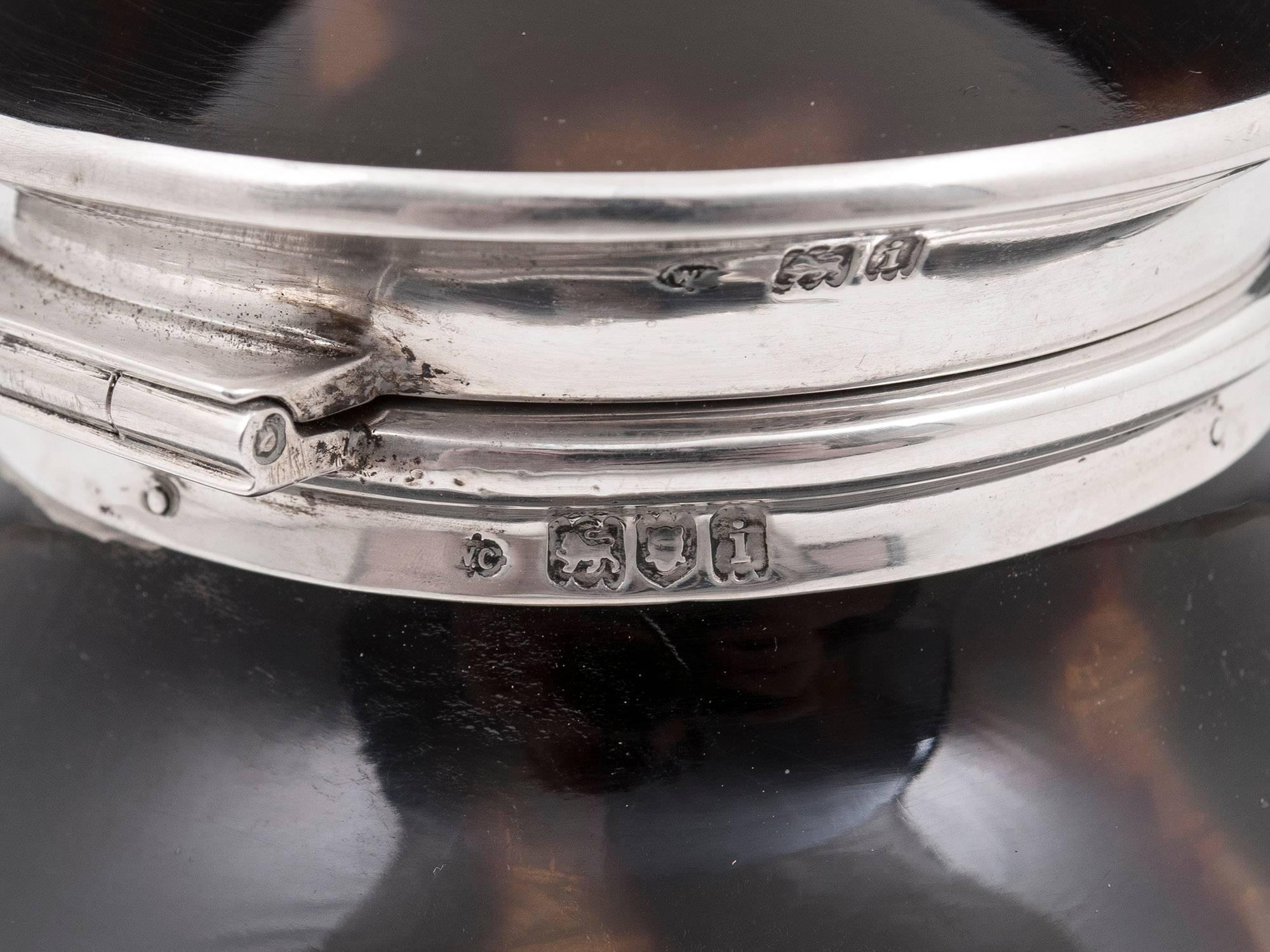 William Comyns and Sons Edwardian Tortoiseshell and Silver Inkwell at ...