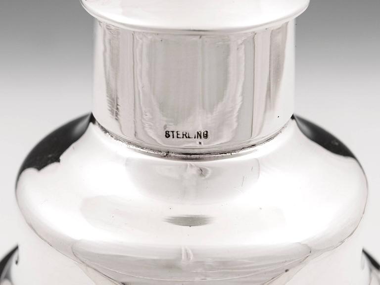 Sterling Silver Cut-glass Cocktail Shaker at 1stdibs