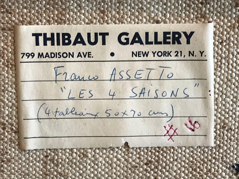 Set of Four Abstract Paintings "Les Four Saisons" by Franco Assetto ...