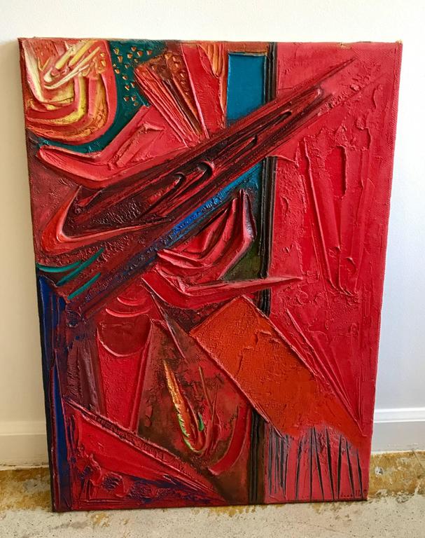 Set of Four Abstract Paintings "Les Four Saisons" by Franco Assetto ...