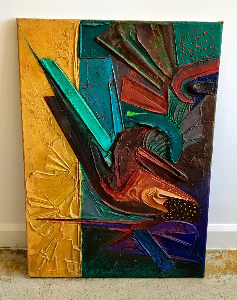 Set of Four Abstract Paintings "Les Four Saisons" by Franco Assetto ...